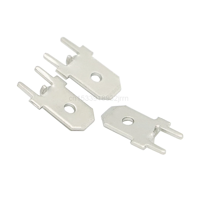 100Pcs 6.3 Lug Straight Insert 6.3mm Soldering Wiring s Circuit Board ...