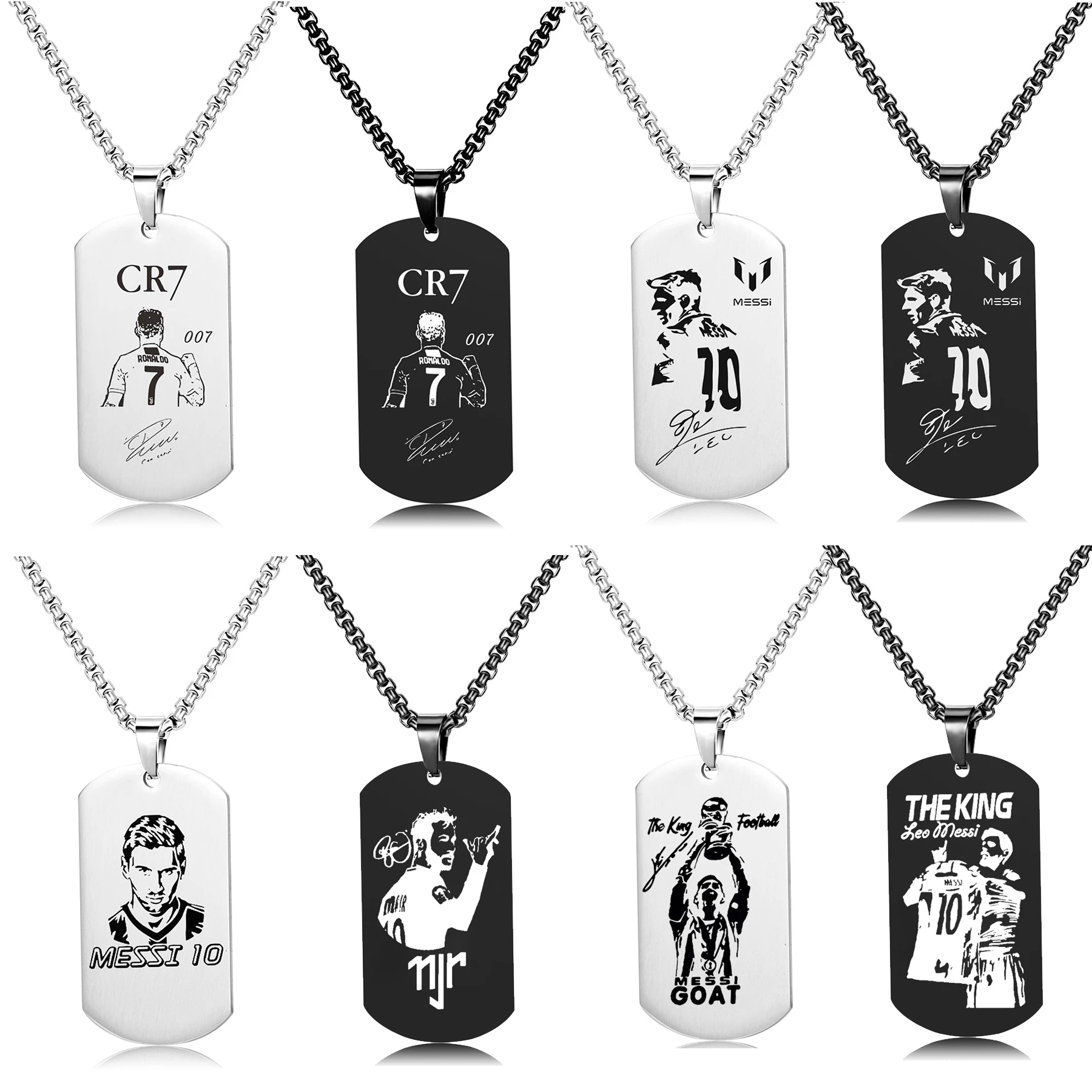 Fashion Football Soccer Star Lionel Messi Cristiano Ronaldo Stainless ...