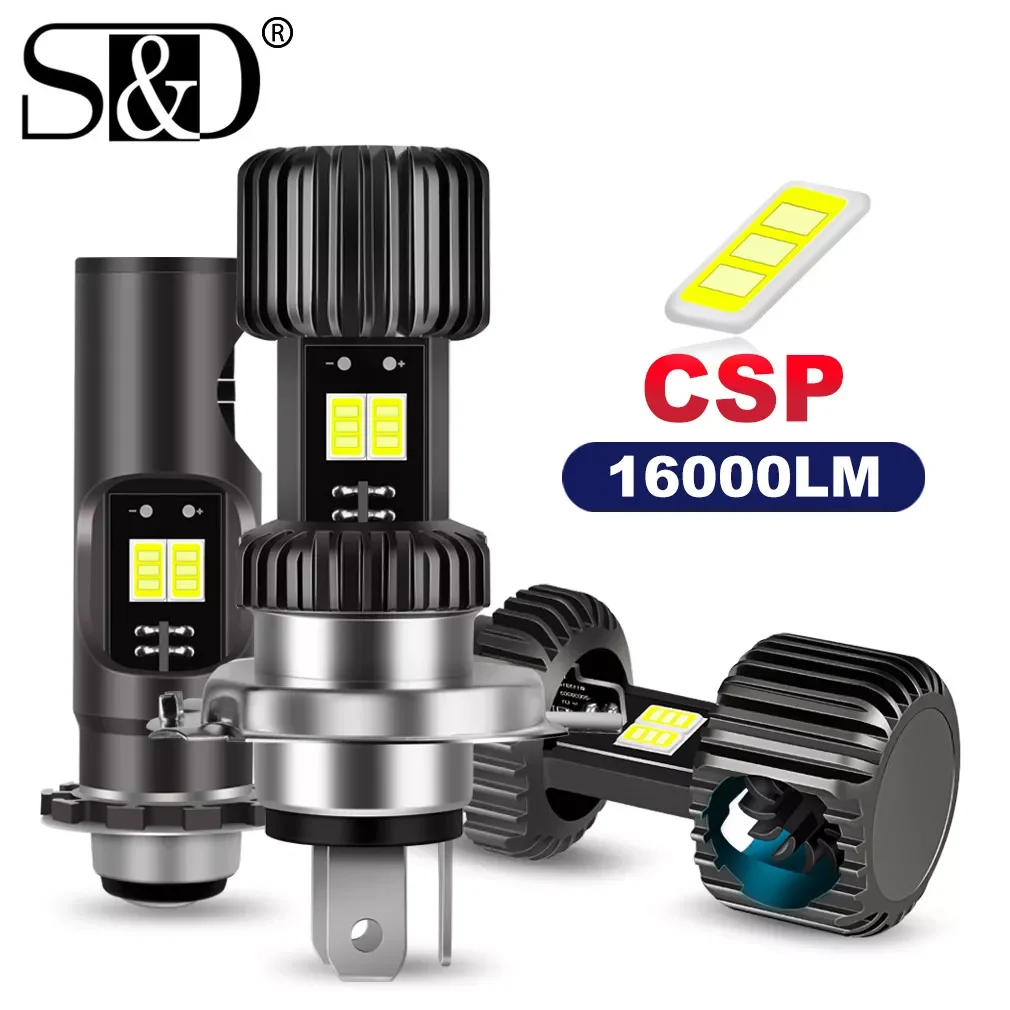 50w csp h4 led farol da motocicleta h6 p15d ba20d lâmpada led com ventilador canbus luz de ...