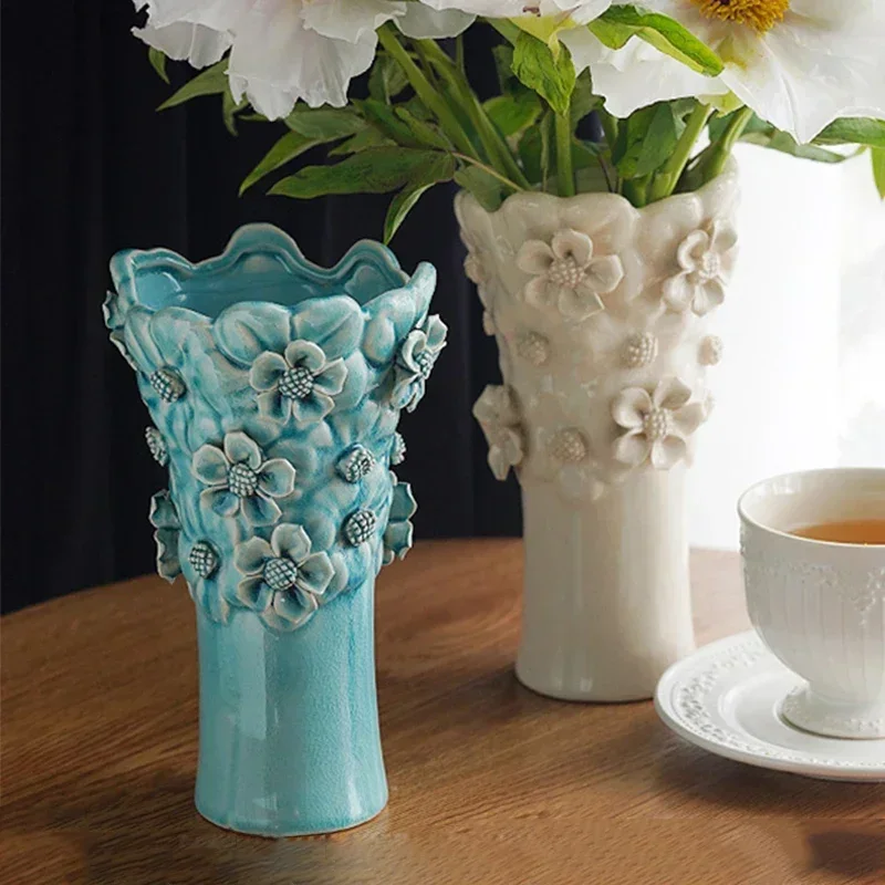 High End French Style Ceramic Vases Home Desktop Exquisite Decoration ...
