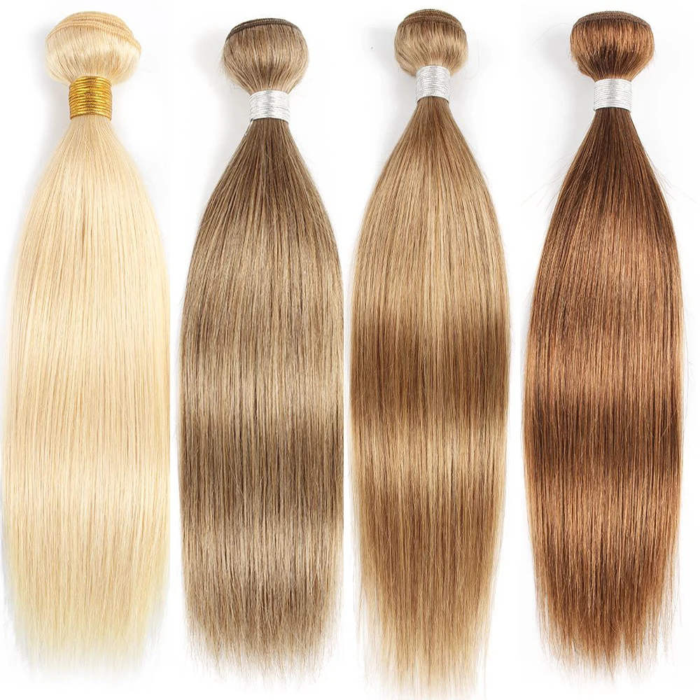 1-Bundle-Color-8-Ash-Blonde-Color-613-Honey-Blonde-Indian-Straight-Hair ...