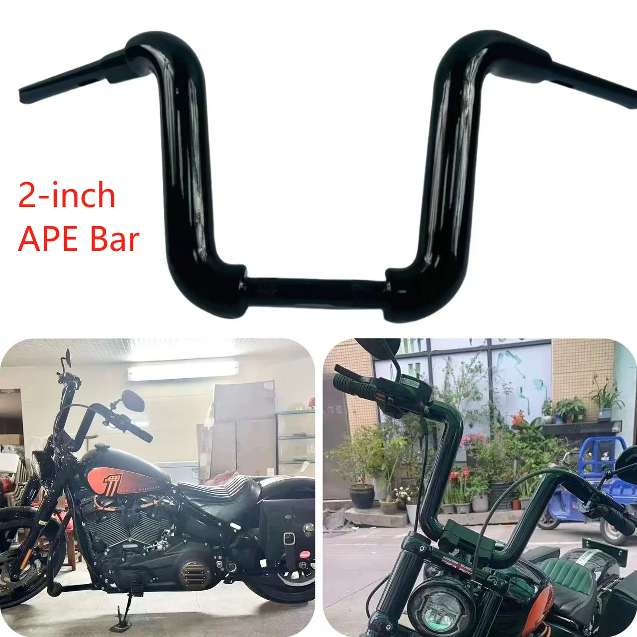 2'' APE Hanger Handlebar 10"-16" Riser For Harley Fat Boy Breakout ...