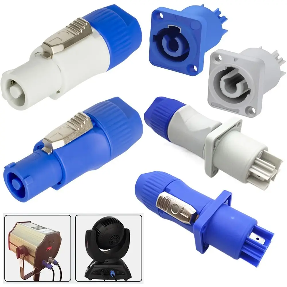 250V-Powercon-Connector-Blue-White-3-PIN-Stage-Light-LED-Power-Cable ...