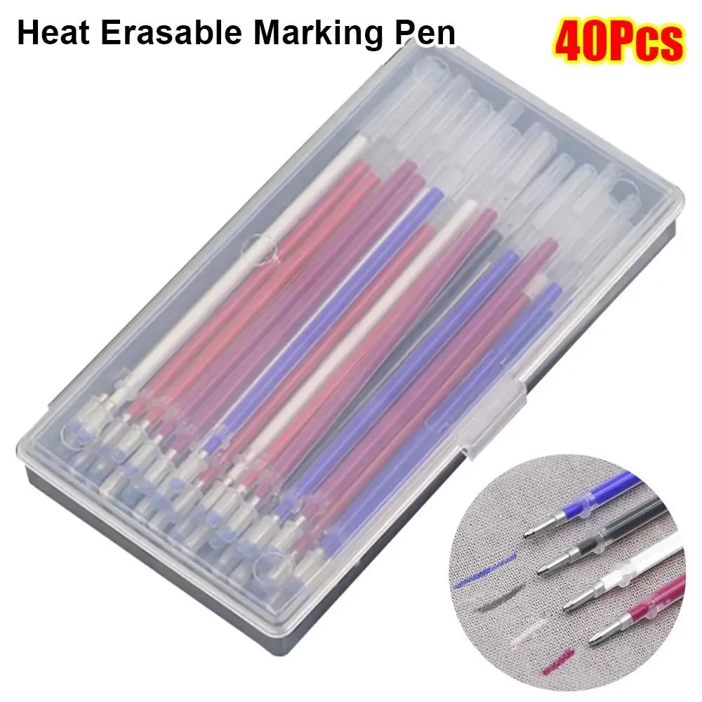 40Pcs Coarse Rod Heat Erasable Marking Pen Fabric Sewing 13cm High ...