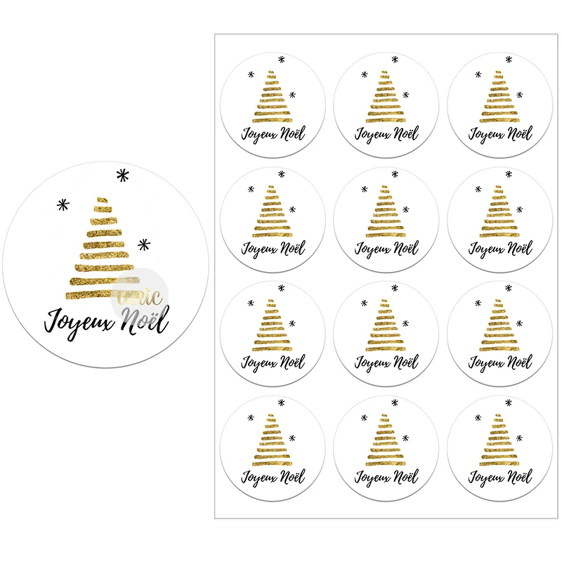 Joyeux Noël - Pegatinas navideñas en francés, etiquetas decorativas ...