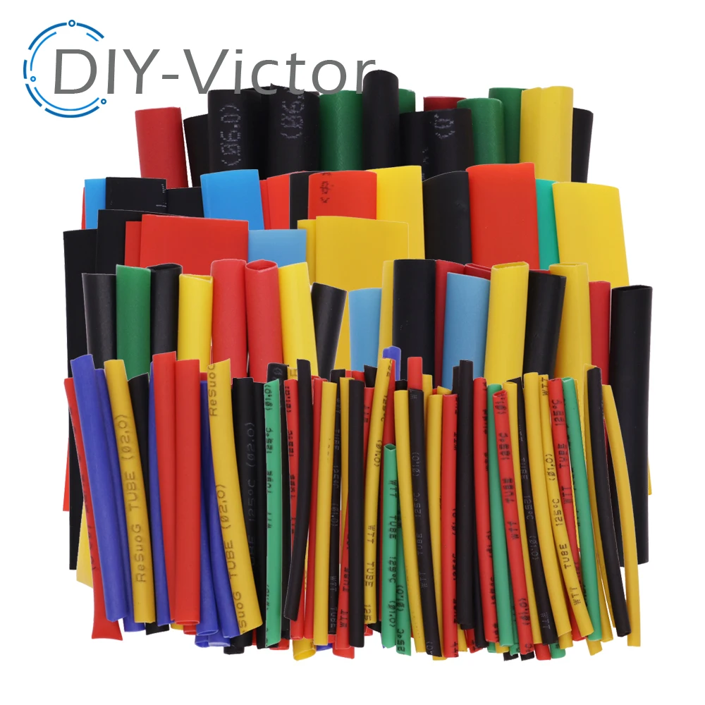 164Pcs-set-Sleeving-Wrap-Wire-Car-Electrical-Cable-Tube-kits-Heat ...