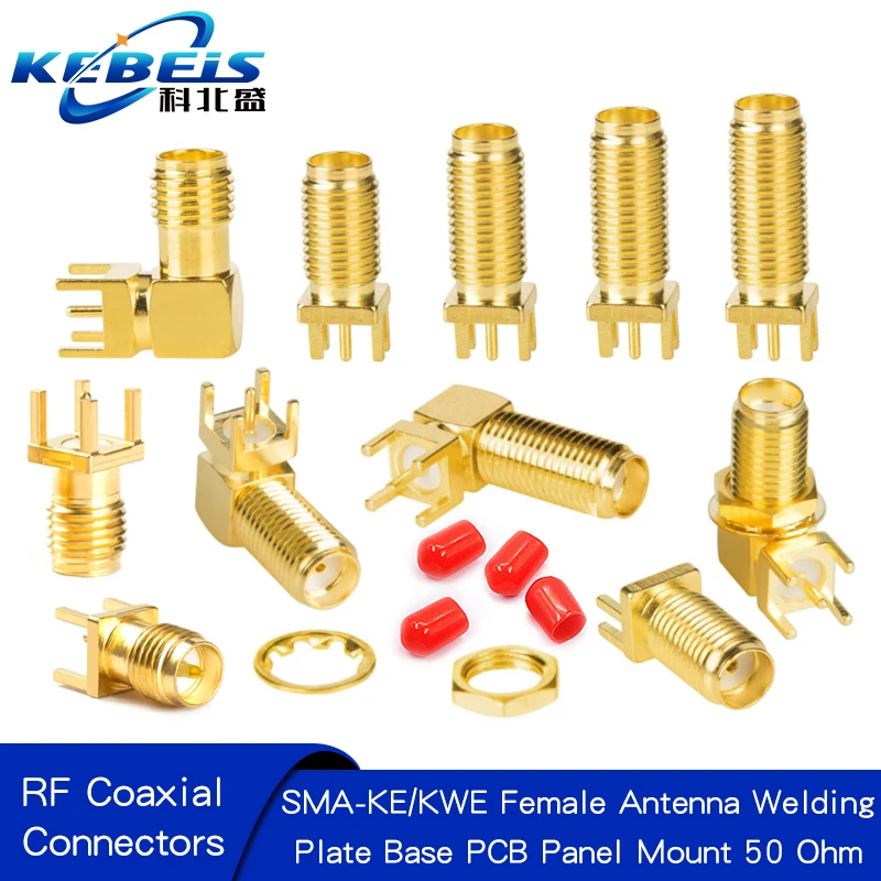 5PCS-SMA-SMA-KE-SMA-KWE-PCB-Female-Connector-Female-Jack-Adapter ...
