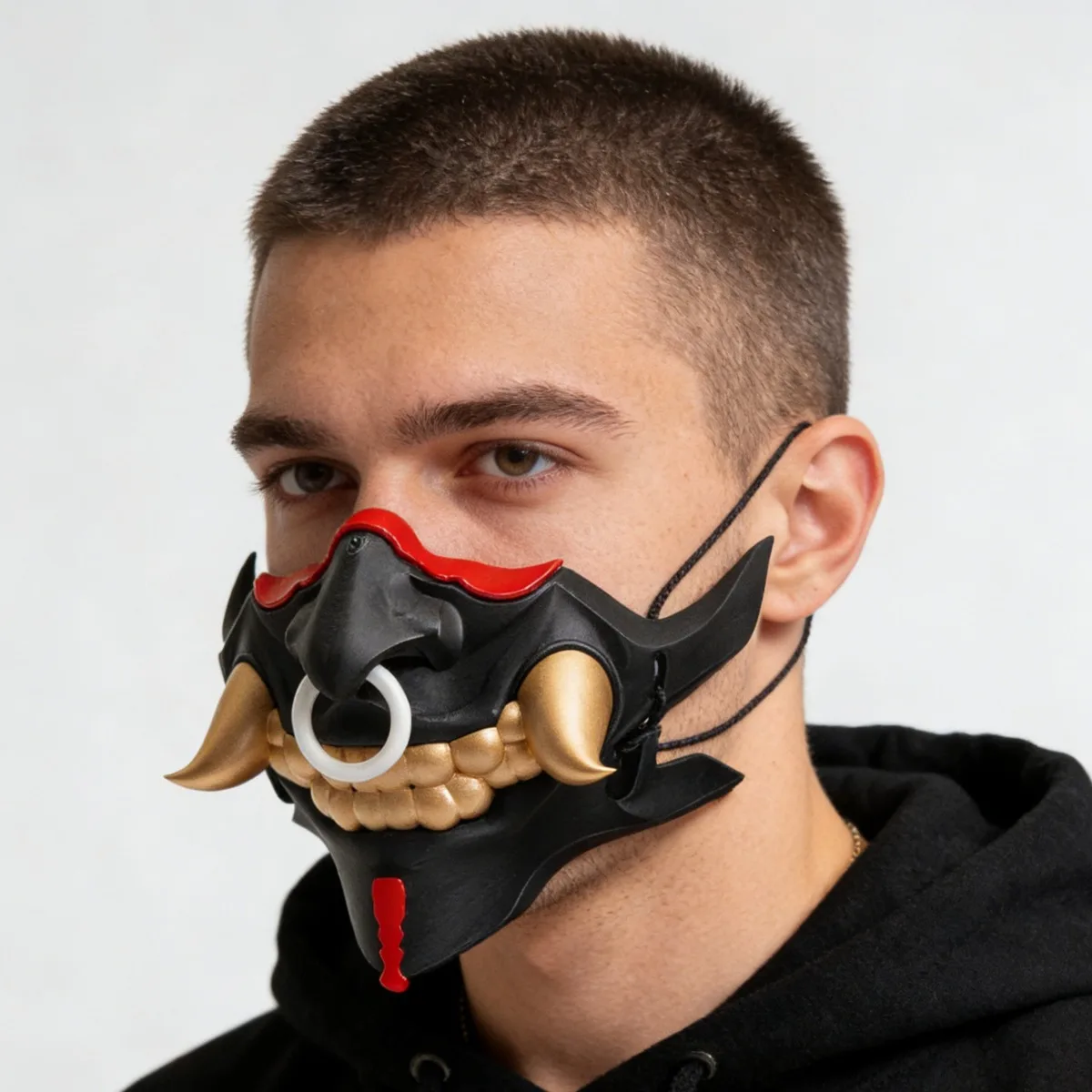 Anime Rahu Cosplay Face Masks, Game MBCCS048 Cos Party Masks Semi-face ...