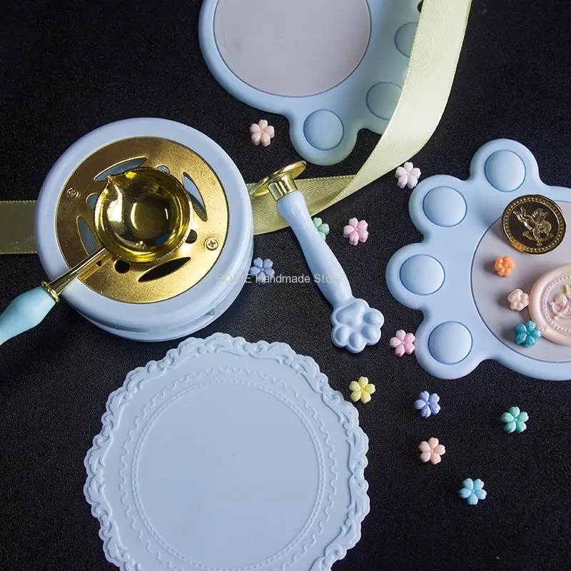 Silicone-Coaster-For-Wax-Seal-Mold-Stamp-Cat-Paw-Pad-Sealing-Wax-Hold ...