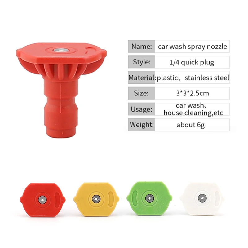 1/4 Quick Connection Car Wash Accessories Spray Nozzle For High ...