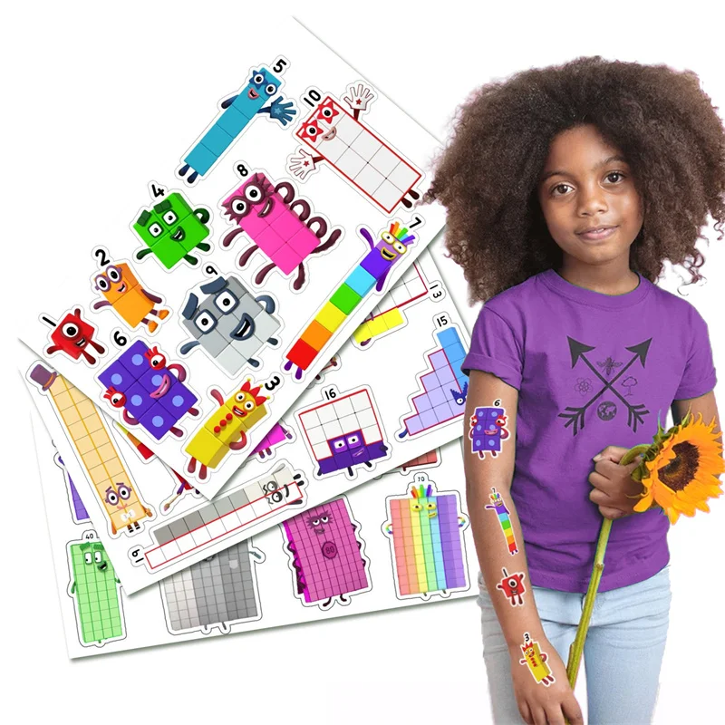Dos-desenhos-animados-Anime-Number-Blocks-Adesivos-para-crian-as-DIY ...