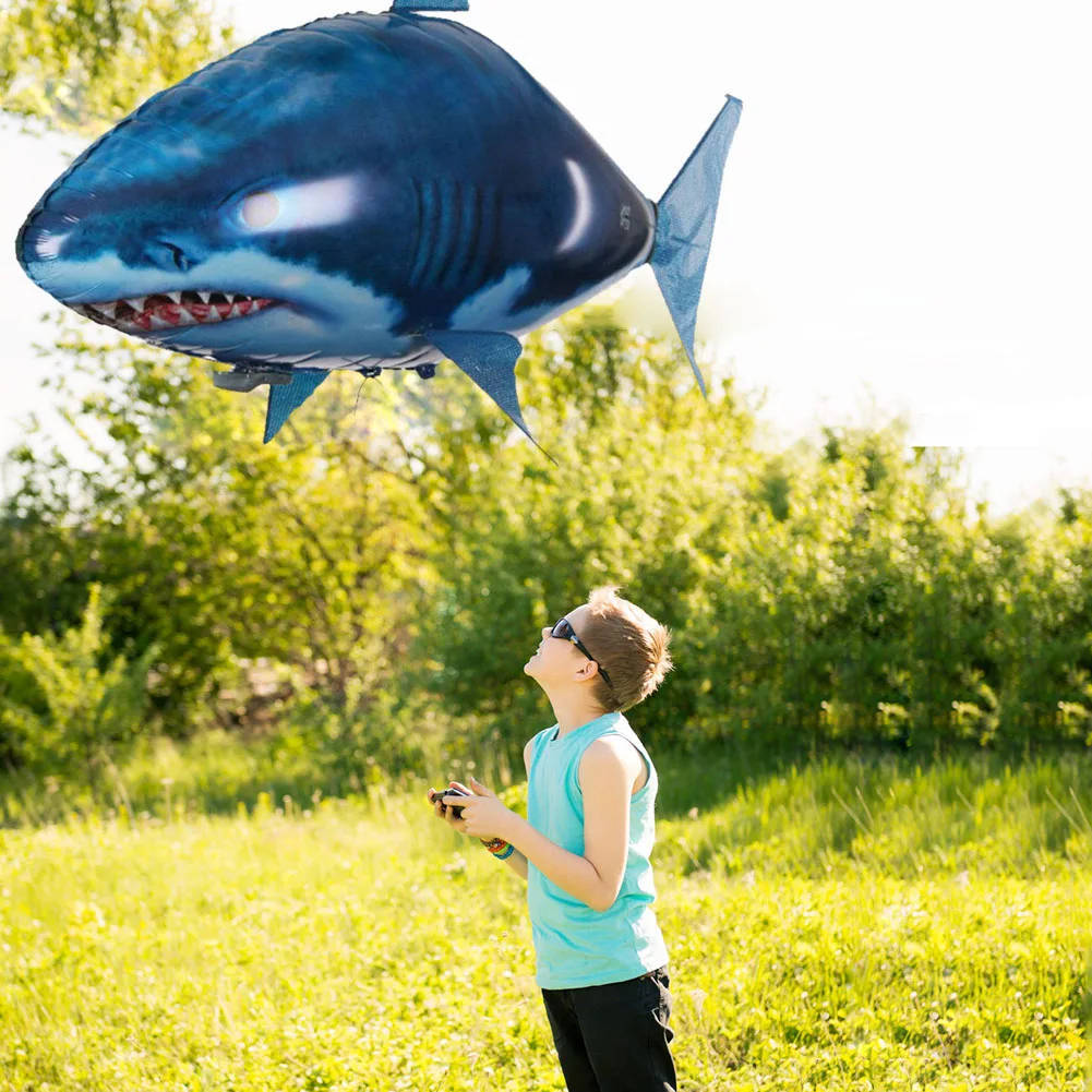 Remote Control Shark Toys Infrared RC Electric Flying Air Balloons ...