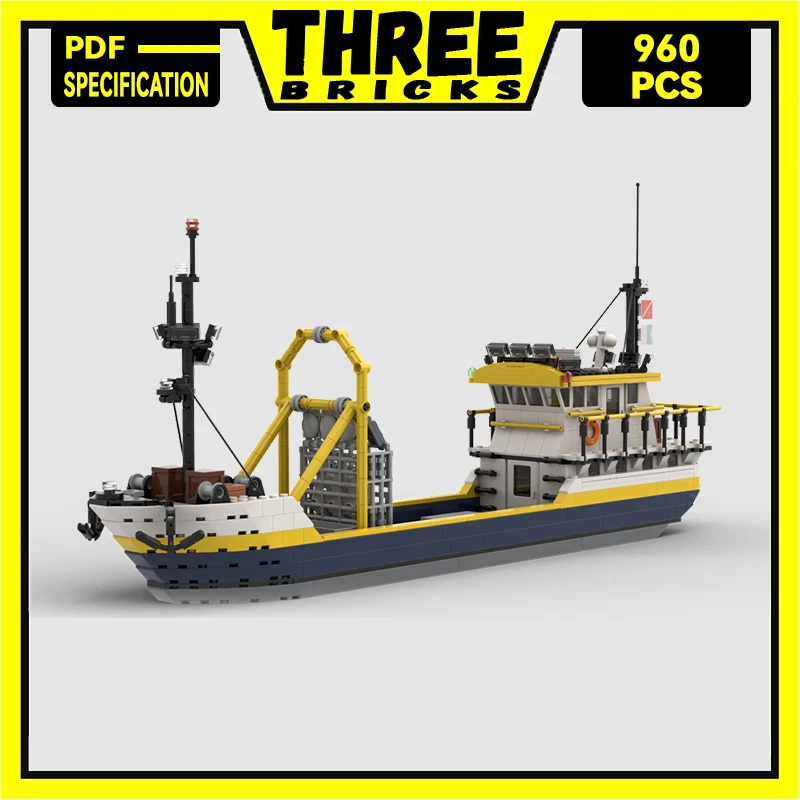 Moc-Building-Blocks-Model-Ship-Series-Shellfish-Fishing-Boats-Technical ...