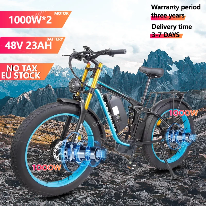 Electric-Bike-2000W-Dual-Powerful-Motor-26-4-0-inch-Fat-Tire-Electric ...