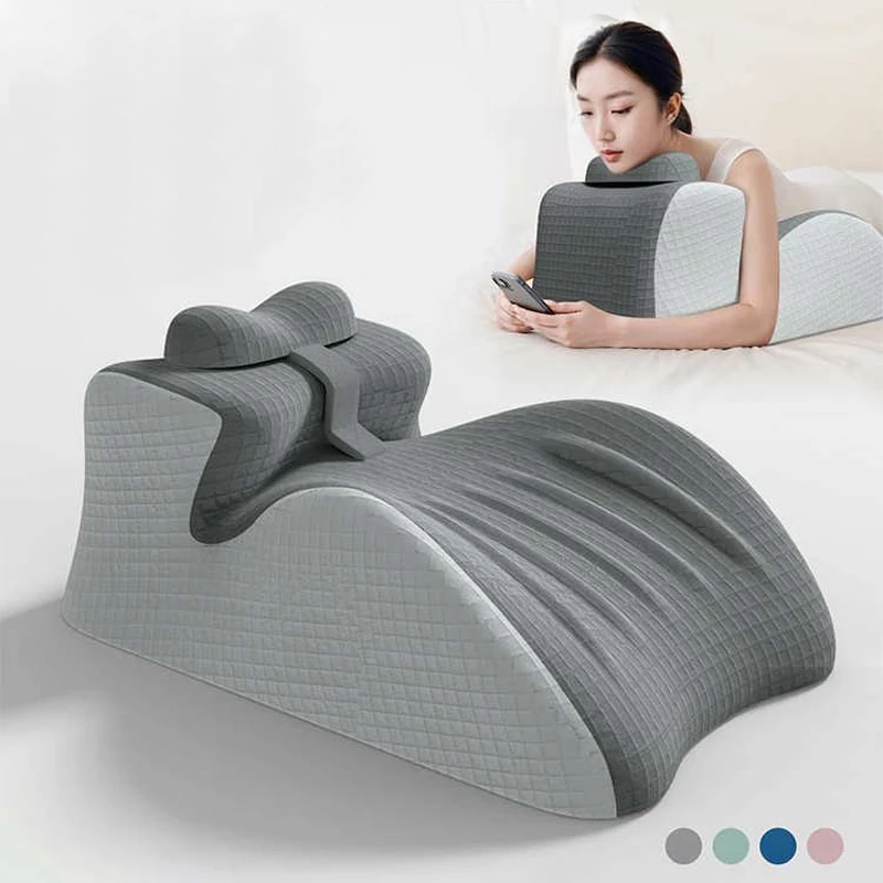 Ergonomic Wedge Prone Pillow,Multi-Functional Bed Pillow,Reading Pillow ...