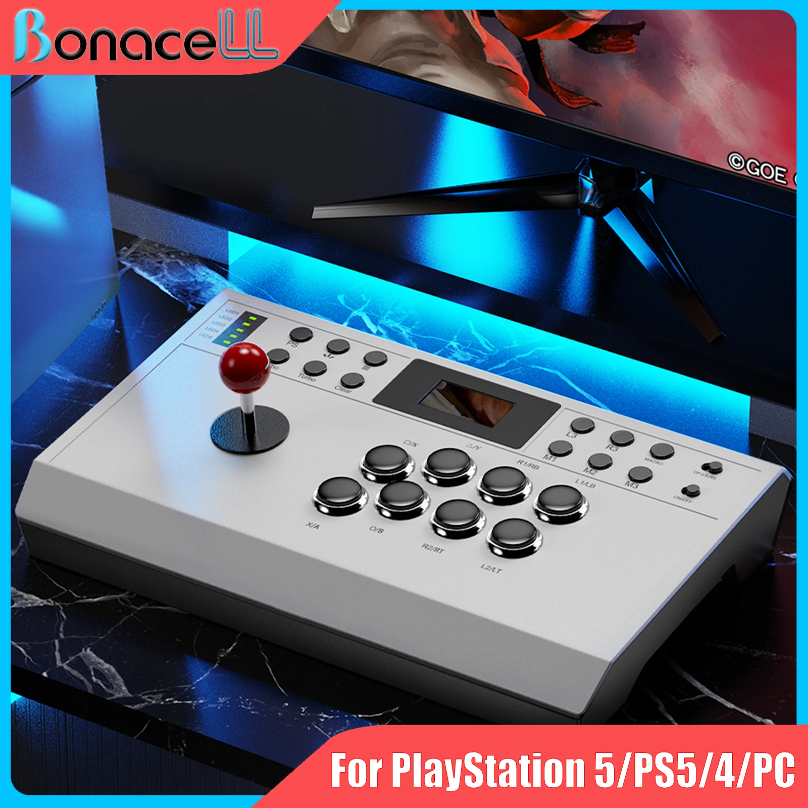Wired Arcade Fighting Joystick For PS5/PS4/PC Game Console Fight Stick ...