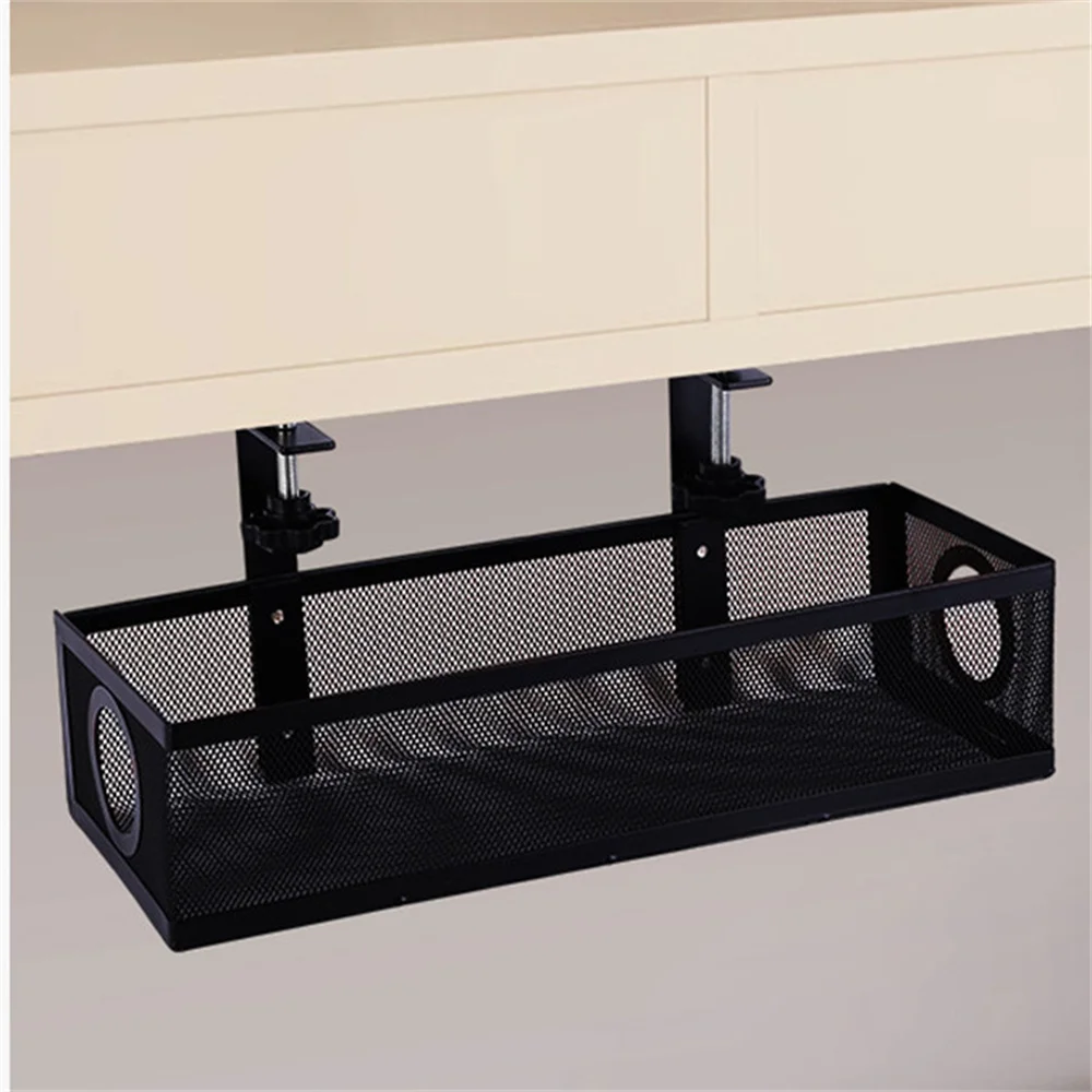 Under-Desk-Cable-Management-Box-Tray-Under-Table-Cord-Management ...