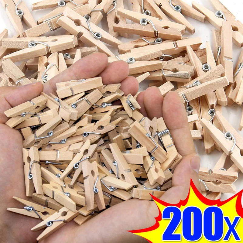 Mini-Clip-de-fotos-hecho-a-mano-pinzas-de-madera-para-decoraci-n-del ...