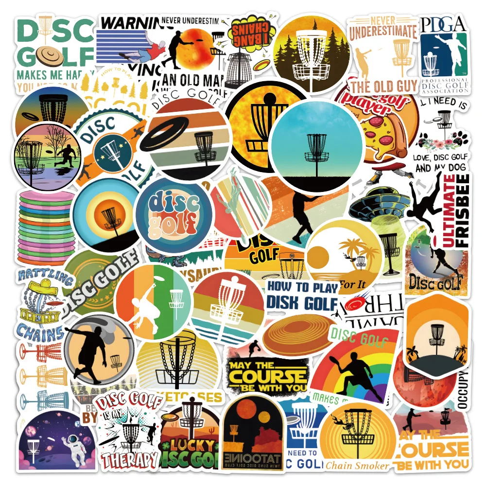 50PCS-Sports-Disc-Golf-Sticker-DIY-Snowboard-Laptop-Luggage-Cartoon ...