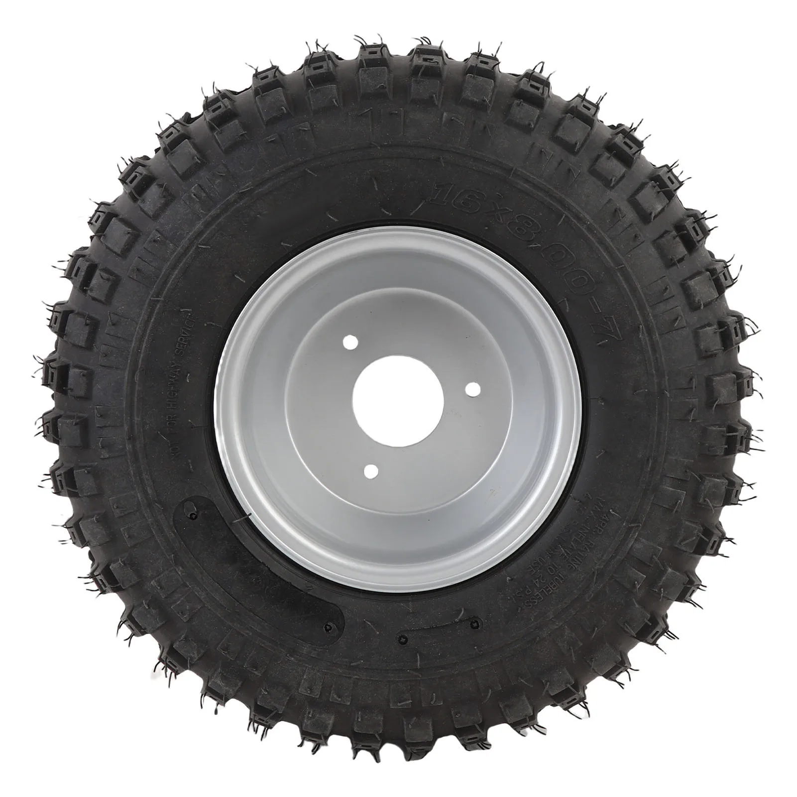 Pneu 16X8-7 avec jante de 7 pouces, jante à 3 trous 6PR, excellente ...