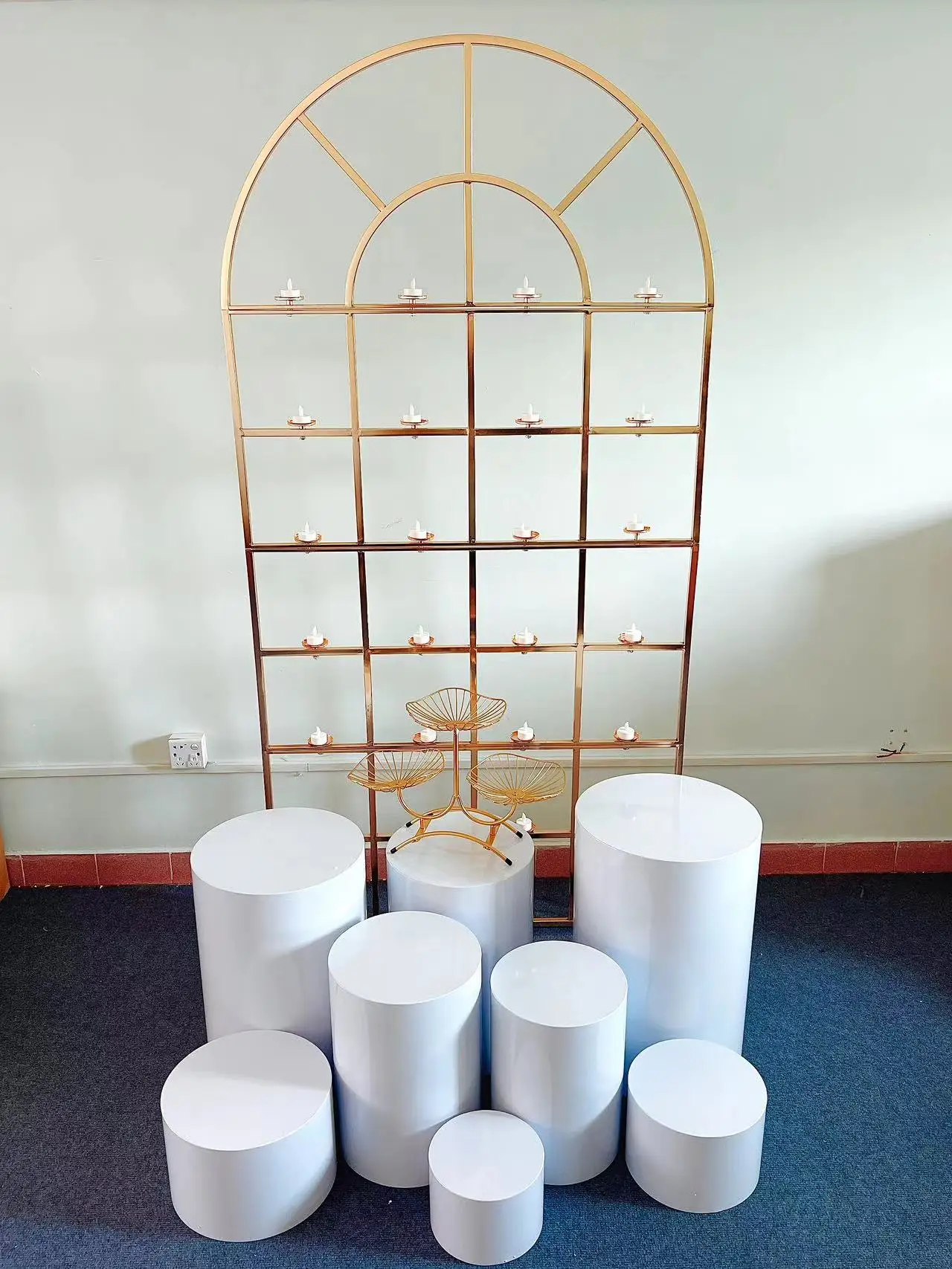 Columna-elevadora-de-Pedestal-para-pastel-bandeja-para-platos-mesa-de ...