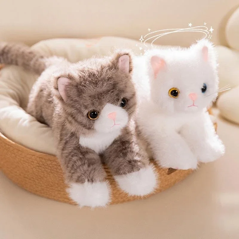 New-Cute-Simulation-Cat-Plush-Toys-Soft-Stuffed-5-Colour-Kitten-Model ...