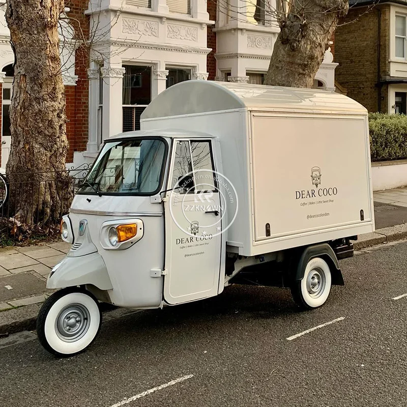 Multifunctional Tricycle Food Cart Ice Van Electric 3 Wheels Coffee Bar ...