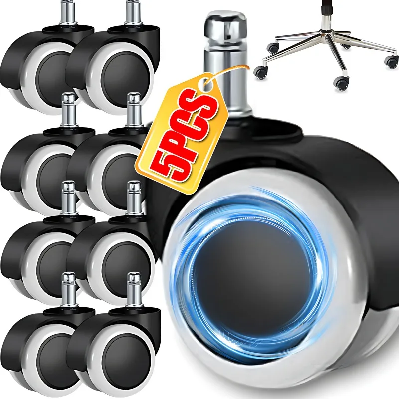 5-1-Stuks-Stoel-Wiel-Caster-Vervanging-Zachte-Mute-Bureau-Caster-Wielen ...