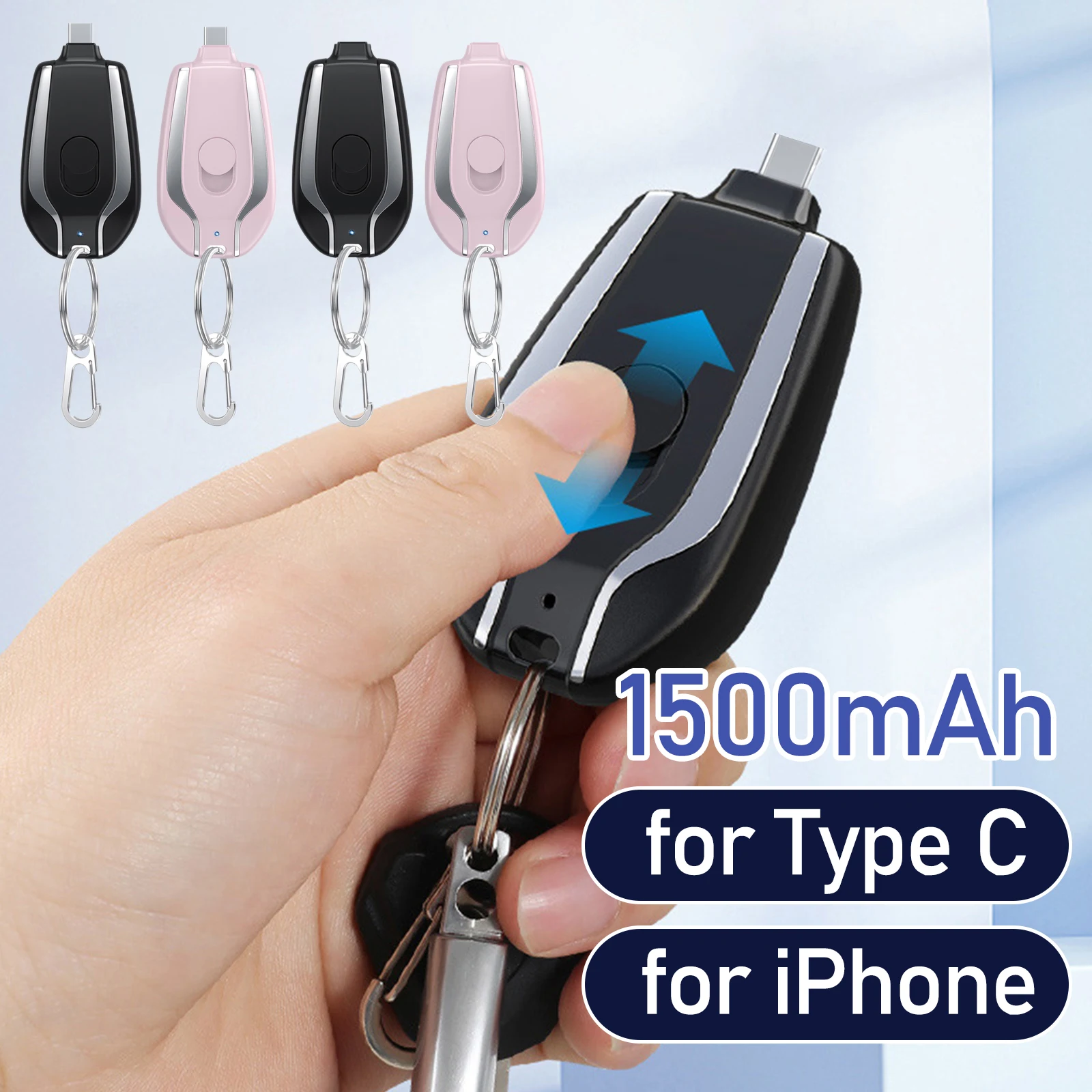 1-2PCS-Power-Bank-Portable-Charging-For-iPhone-TYPE-C-Charger-Fast ...