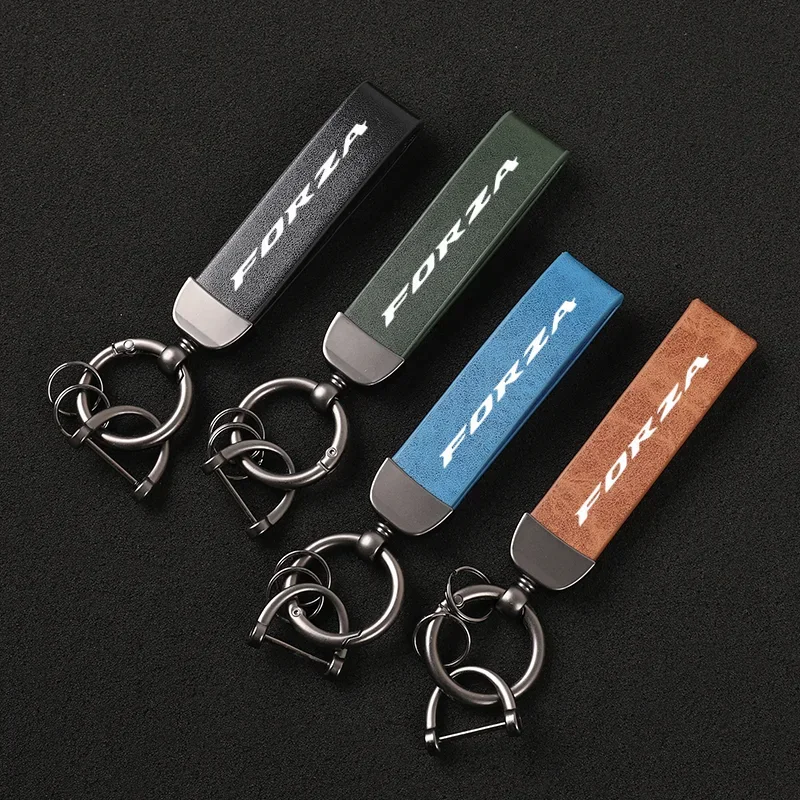 Motorcycle-Leather-Keychain-Horseshoe-Buckle-Jewelry-For-Honda-FORZA ...