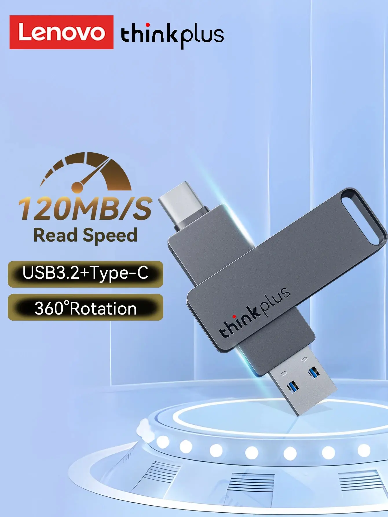Lenovo-Unidade-Flash-USB-Tipo-C-Dual-USB-A-Plus-USB-C-OTG-para-Android ...