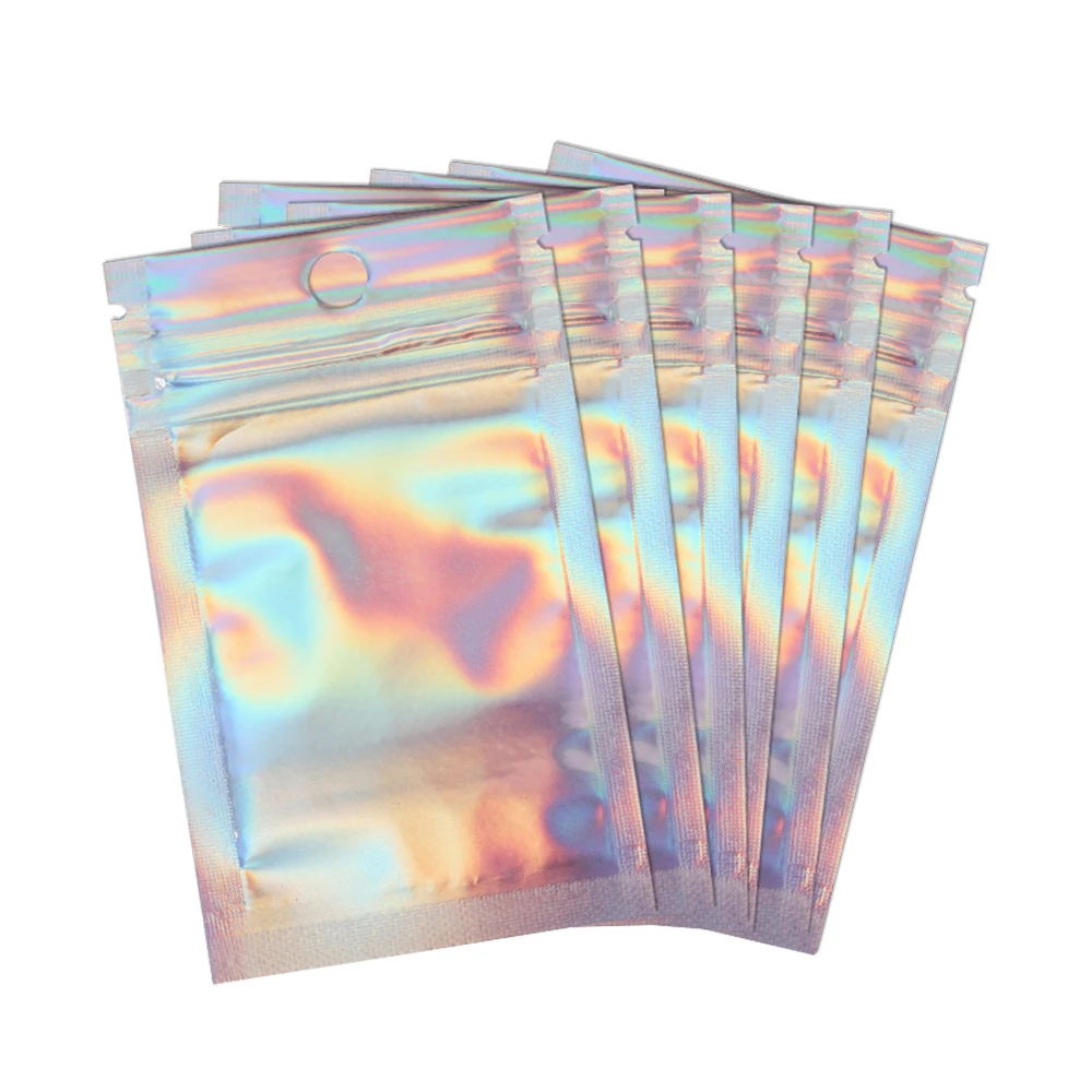 50Pcs-Flat-Foil-Ziplock-Pouch-Resealable-Ziplock-Bag-Mylar-Bags-for ...