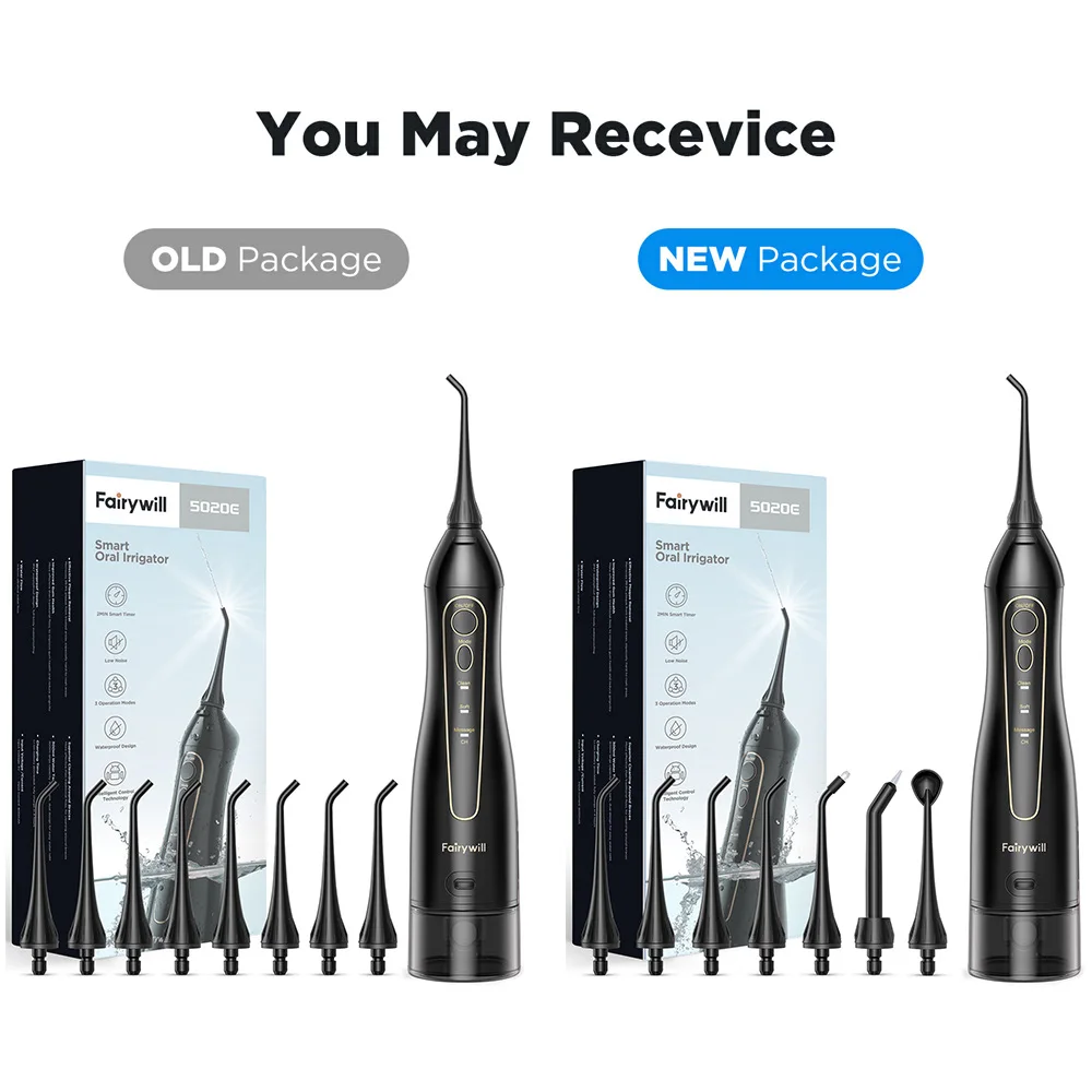 300ML Portable Oral Irrigator With Travel Bag Water Flosser USB ...