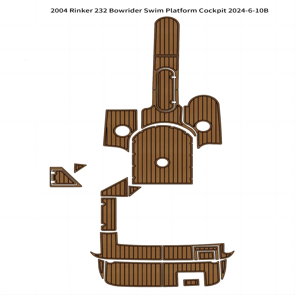 2004-Rinker-232-Bowrider-Swim-Platform-Cockpit-Pad-Boat-EVA-Foam-Teak ...