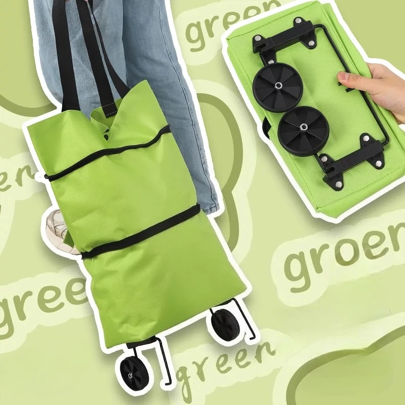 1pc Portable Foldable Lightweight Net Red Buying Bag Small Trolley ...