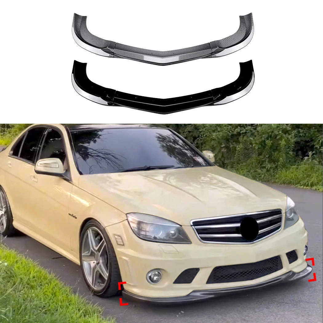 Front-Bumper-Lip-Spoiler-Splitters-Body-Kit-Aprons-Cover-Guard-Trim-For ...