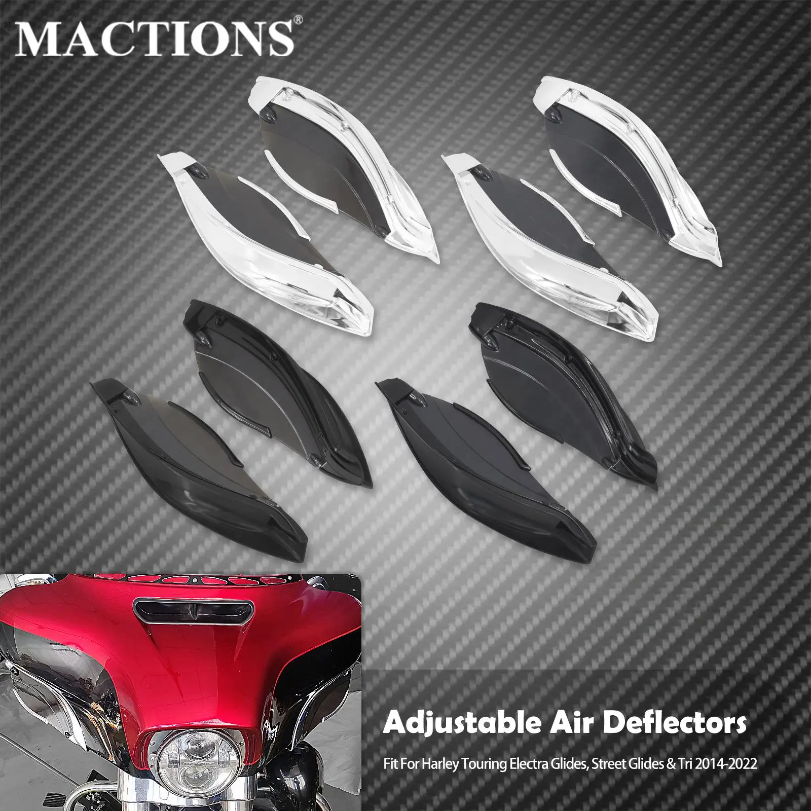 Motorcycle-Adjustable-Batwing-Fairing-Side-Wing-Air-Deflector-Smoke ...