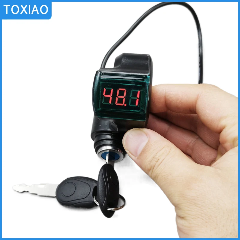 0-99V-electric-bicycle-scooter-voltmeter-digital-voltage-display-switch ...