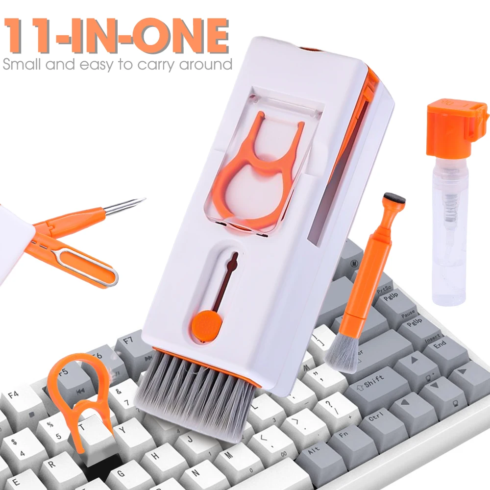 11 in 1 Multifunctional Cleaning Kit Computer Keyboard Cleaner Brush ...