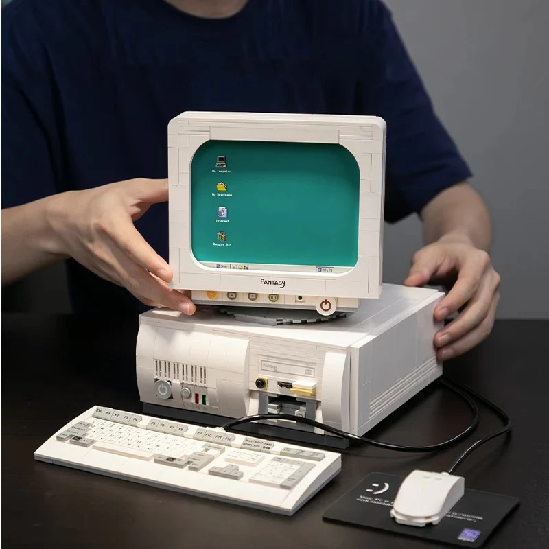Criativo-Retro-Computador-Desktop-Building-Block-MOC-Assembly-Model ...