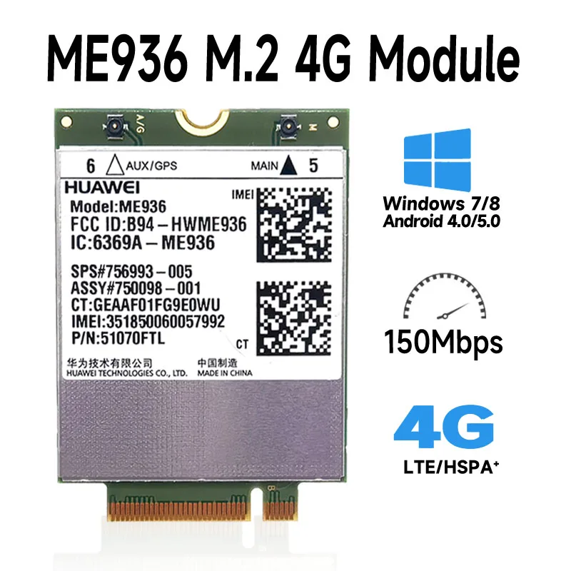 4G modle Huawei ME936 4G LTE 모듈 NGFF ME 936 WWLA huawei For dell acer ...