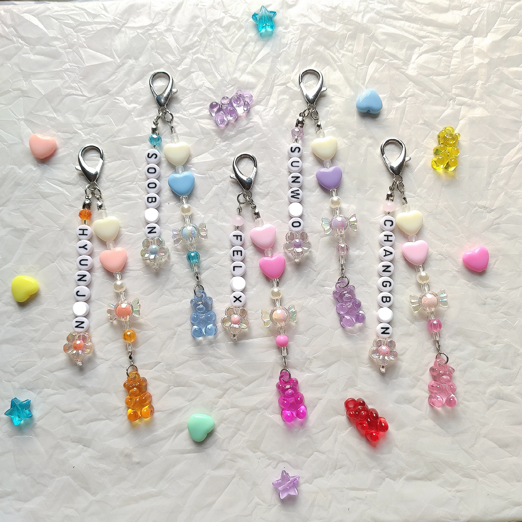 Kpop-SKZ-TXT-Keychain-HYUNJIN-Name-Charm-Custom-Letter-Key-Chains-Phone ...