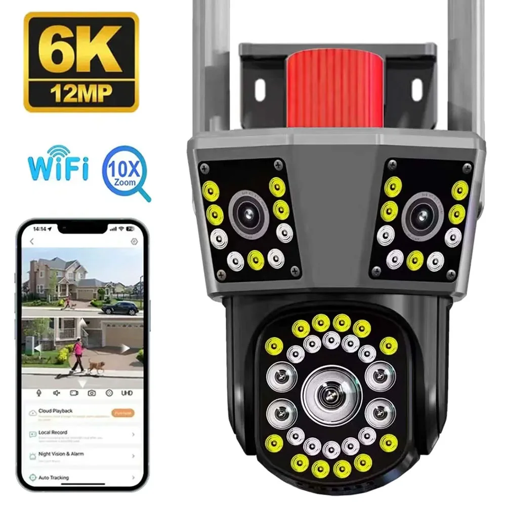 12MP-6K-WiFi-IP-Camera-10X-Zoom-Three-Lens-Three-Screen-PTZ-Video-Cam ...