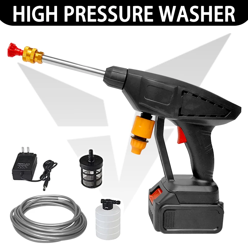 Port-til-de-alta-press-o-Car-Wash-Gun-Pistola-De-gua-Sem-Fio-30000mAh ...