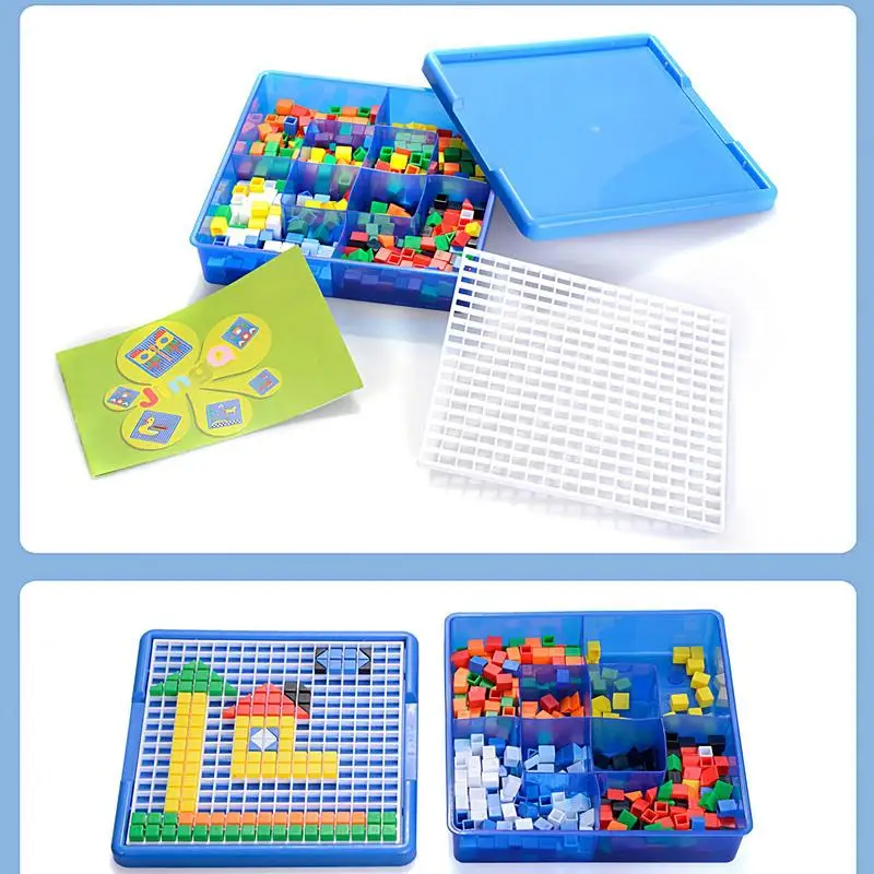 Peg Board Toy 585 Pieces Educational Building Bricks Montessori ...
