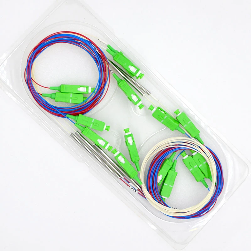 10PCS 0.9mm Fiber Optic FBT Splitter Unbalanced Optional Split Ratio 5: ...