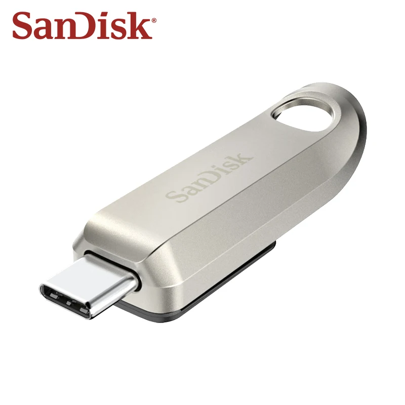 USB-3-2-64GB-128GB-256GB-Max-400-mbps-SanDisk-Ultra-Luxe-Metal-Flash ...