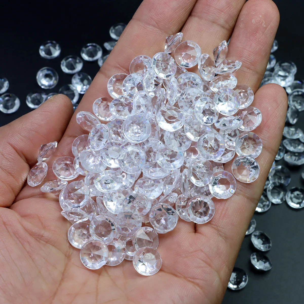 250pcs-10mm-4CT-Acrylic-Diamond-Confetti-Wedding-Party-Table-Scatters ...