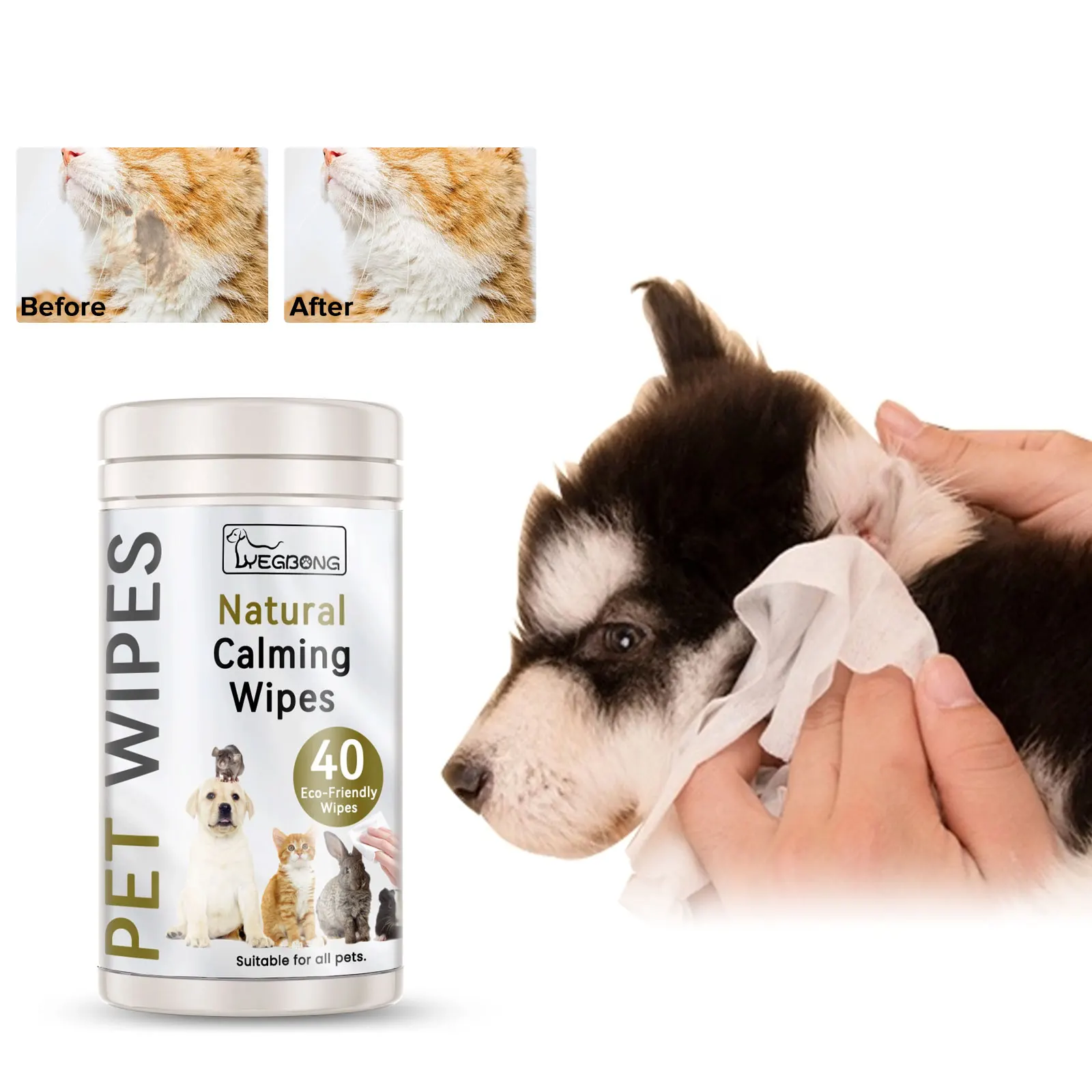 Pet-Wet-Wipe-Body-Gentle-Cleaning-Remove-Dirts-Odor-Cat-Bathing-Body ...