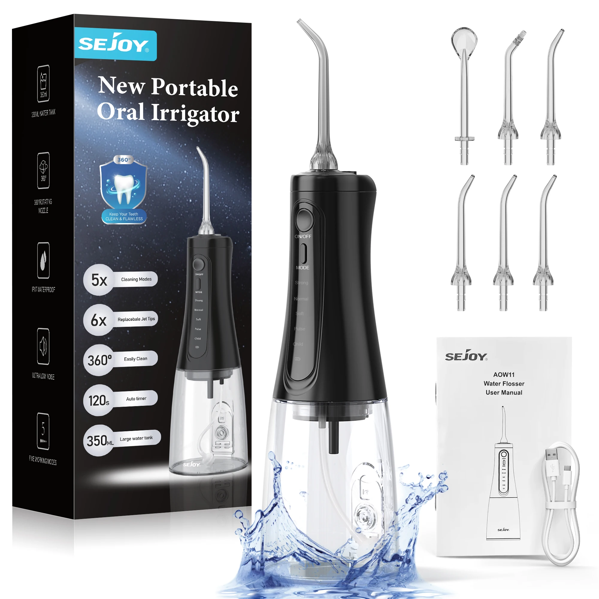 Oral-Irrigator-Portable-Water-Flosser-Dental-Thread-Teeth-Pick-Mouth ...